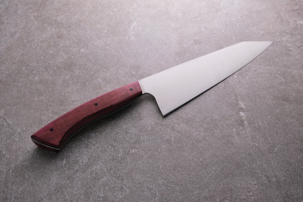 7 Inch Stainless Steel K-Tip Chefs Knife With Purple Heart Wood Handle ...